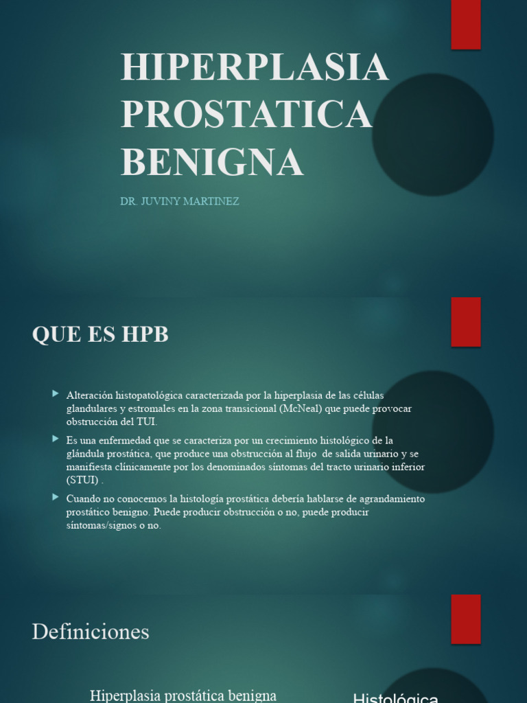 Hiperplasia Prostática Benigna: Diagnóstico y Tratamiento | PDF ...
