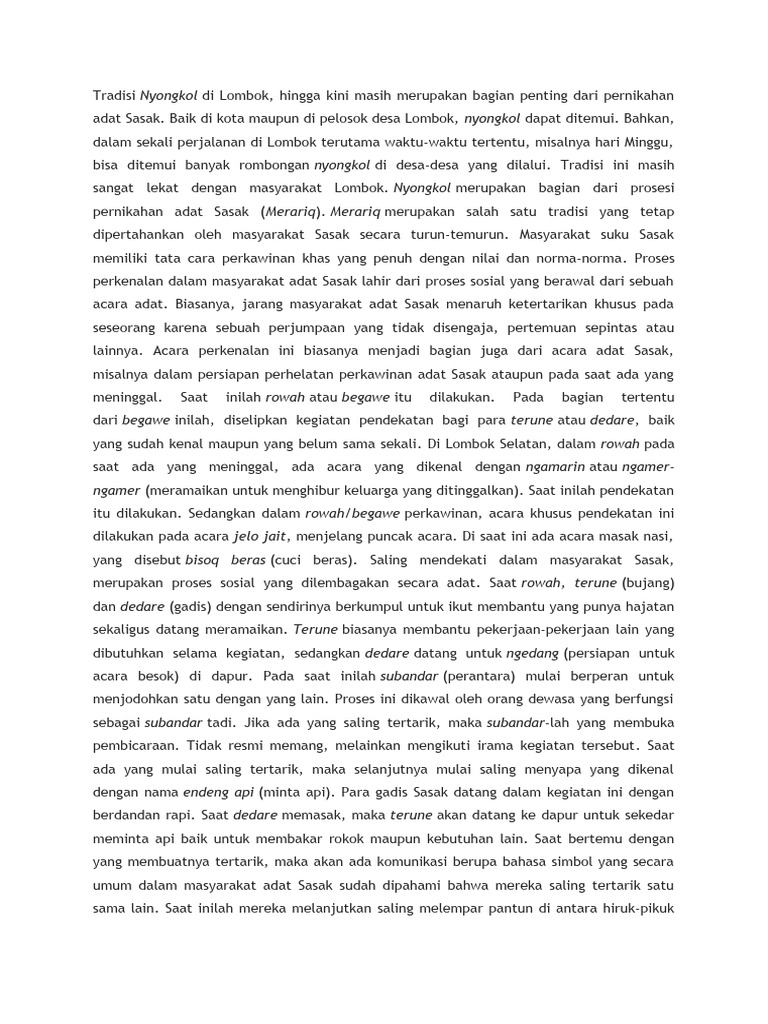 Tradisi Merarik | PDF | Ilmu Sosial | Kesehatan Holistik