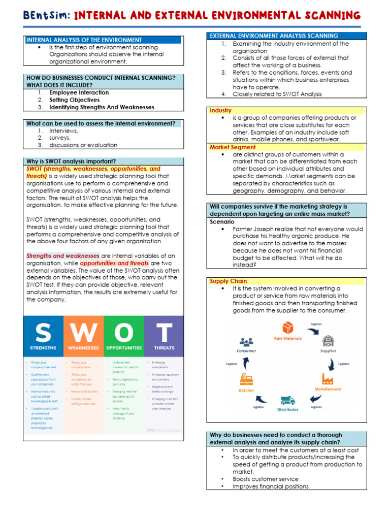 #2.1 Internal and External Analysis | PDF | Swot Analysis | Economies