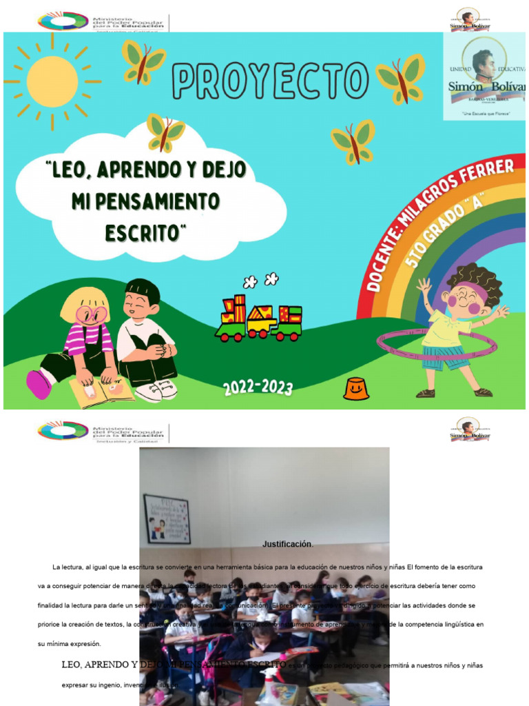 Proyecto 2022 2023 5to A | PDF | Aprendizaje | Alimentos Proyecto 2022 2023 5to A | PDF | Aprendizaje | Alimentos