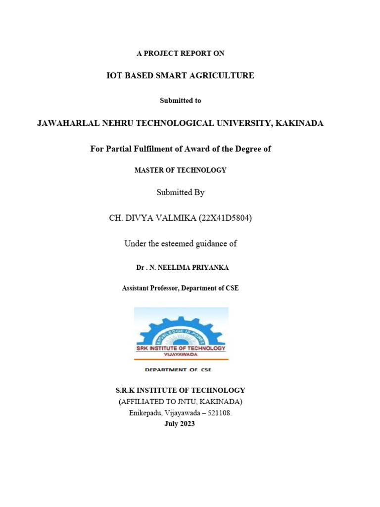IoT Smart Agriculture Report | PDF | Transformer | Rectifier