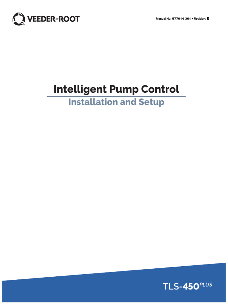 Intelligent Pump Control: Installation and Setup | PDF | Electrical ...