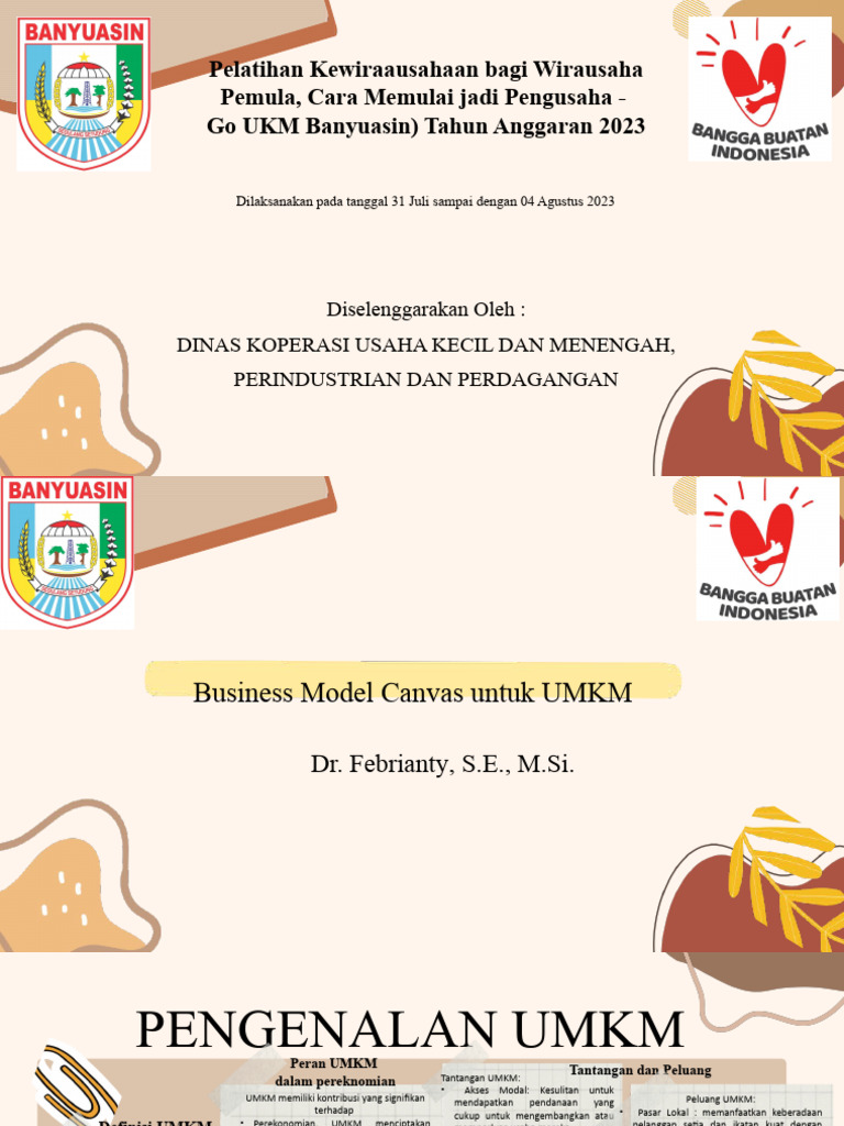 Business Model Canvas Untuk UMKM | PDF