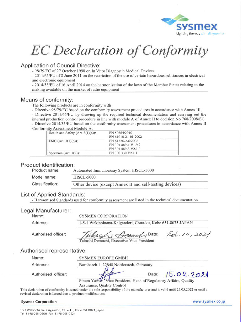 HISCL-5000 ECDoC | PDF
