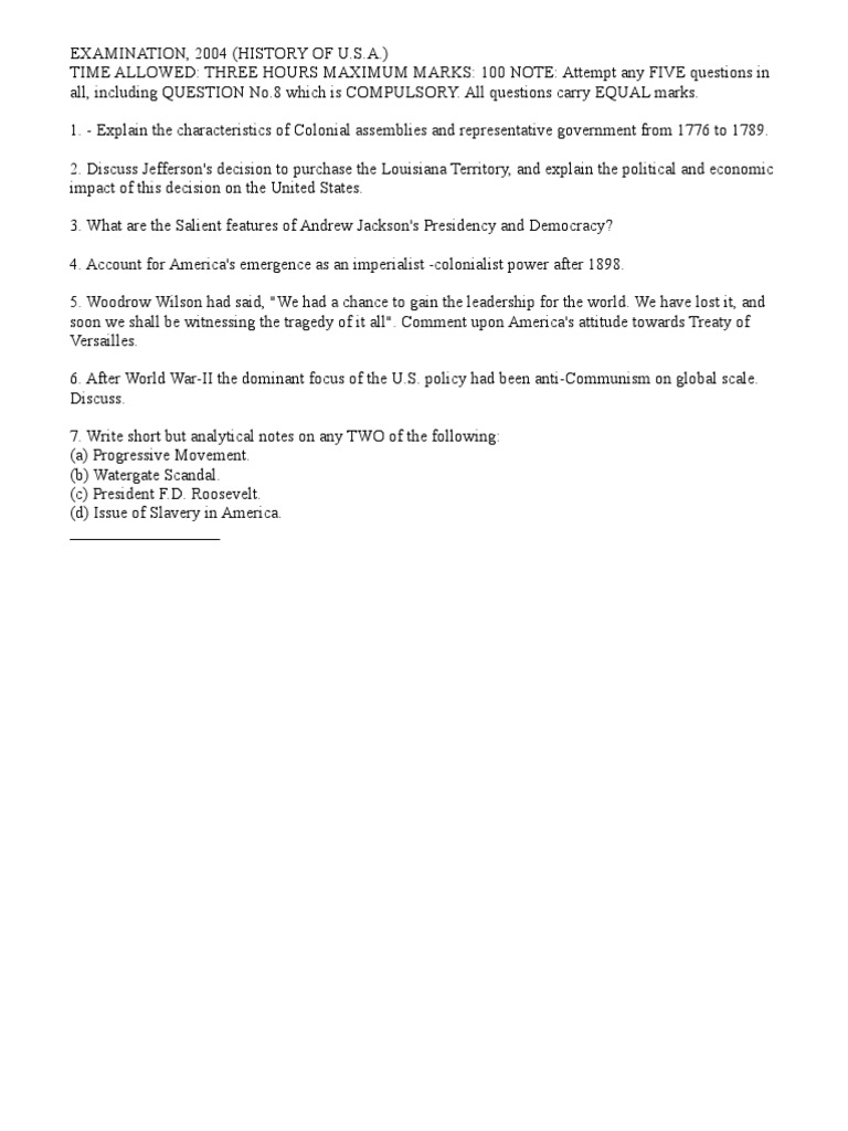 History of USA | PDF | Presidents Of The United States | American ...