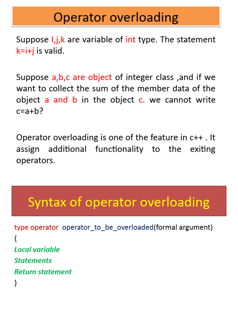 Operator Overloading Polymorphism Virtual Function Pdf Models Of Computation Computer 5634
