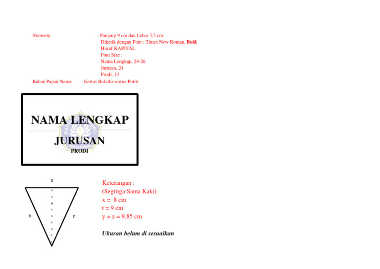 Nametag Dan Nama Gugus WaRNA 2018 | PDF