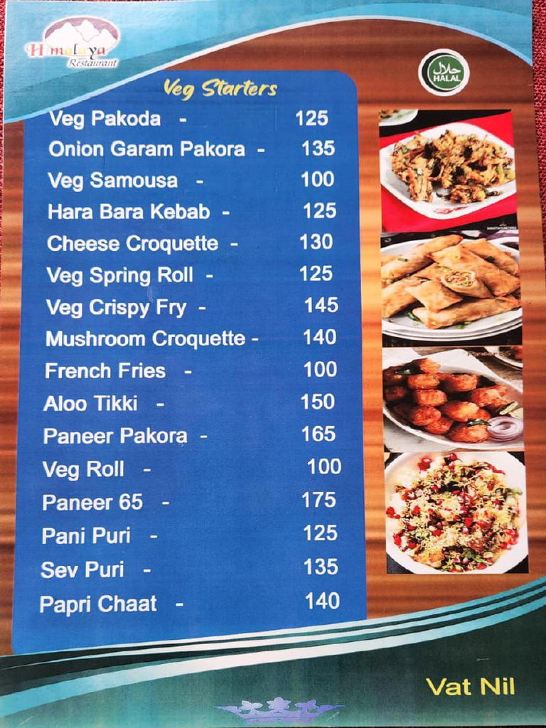 Himalaya Restaurant Menu | PDF