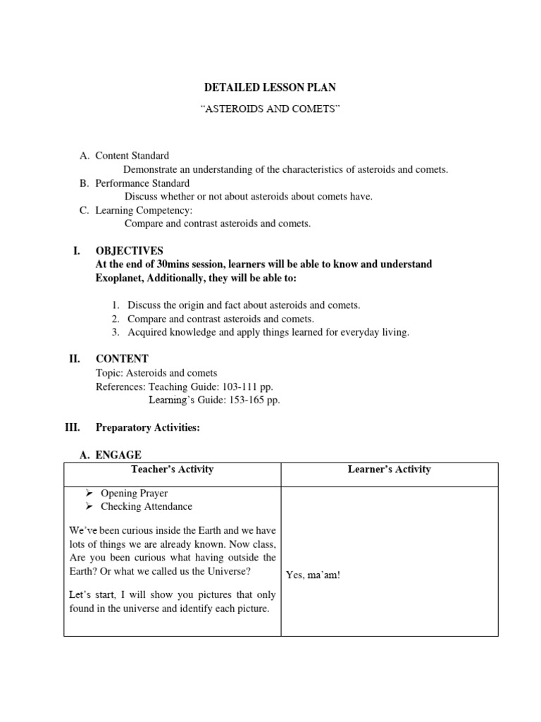 Detailed LP Astronomy | PDF | Comet | Asteroid