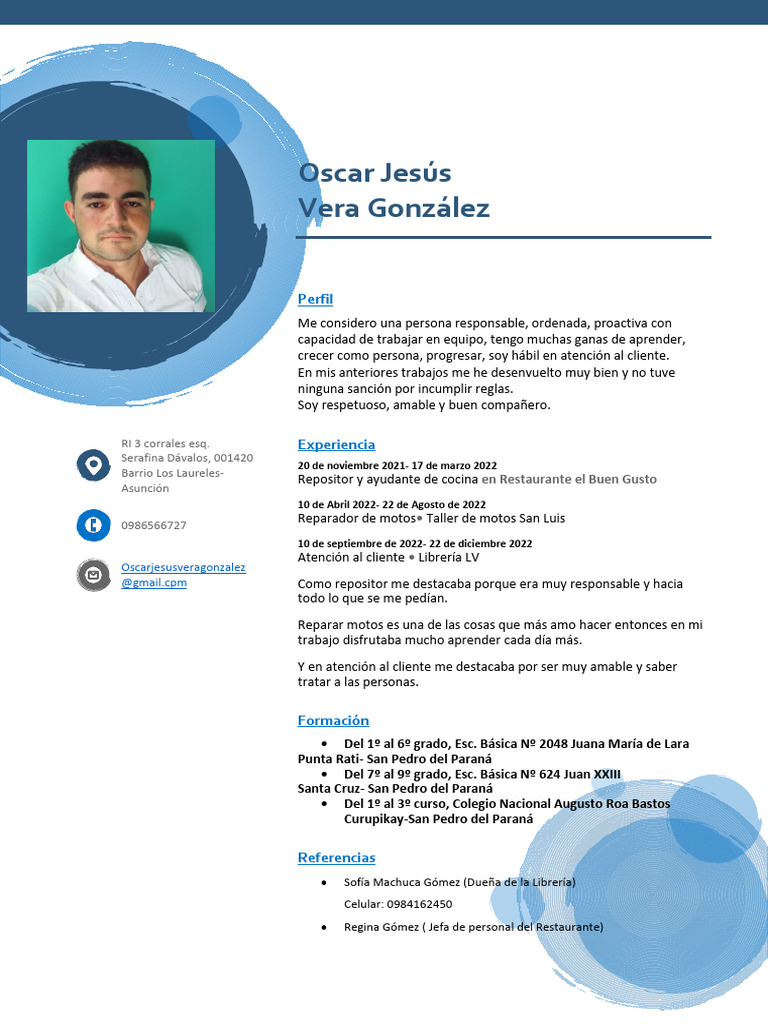 Curriculum Vitae Oscar Vera | PDF
