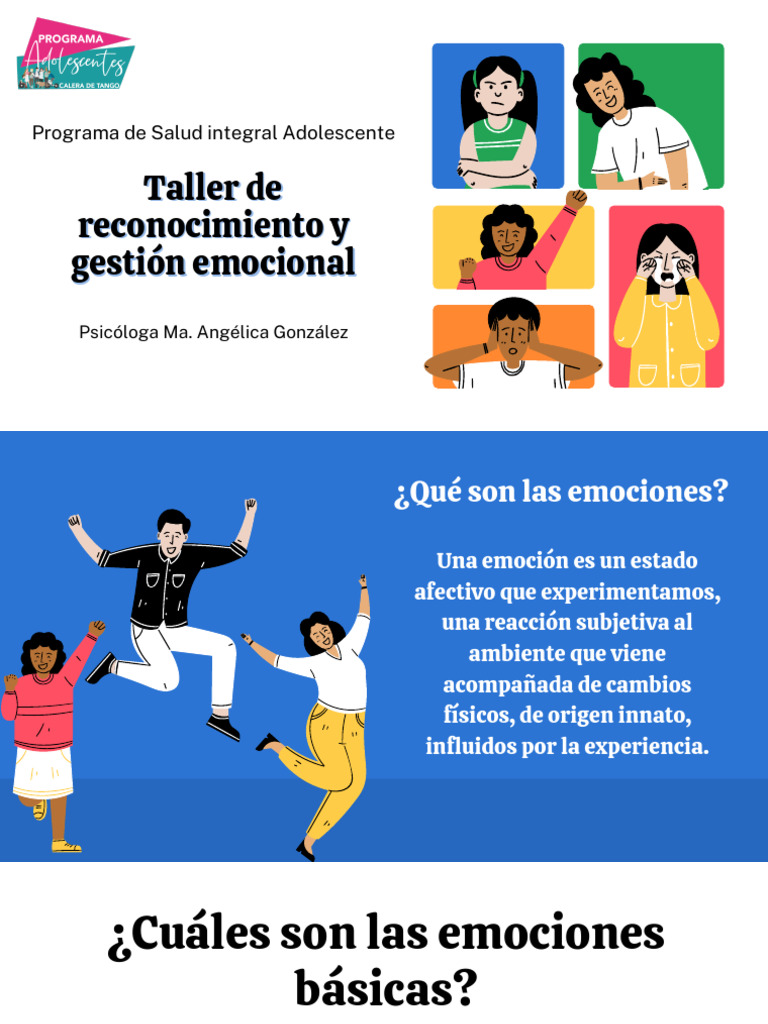 Taller de Reconocimiento y Gestión Emocional | PDF | Las emociones | Ira