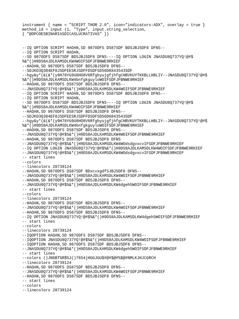 Script Thor 2.0 | PDF