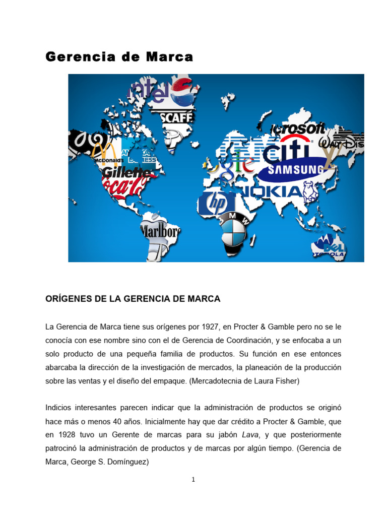 Gerencia de Marca. Evolución y Desarrollo | PDF | Marca | Marketing