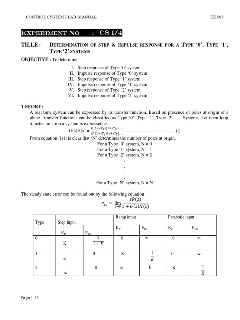 Step & Impulse Response Lab Guide | PDF | Computer Science | Electronics
