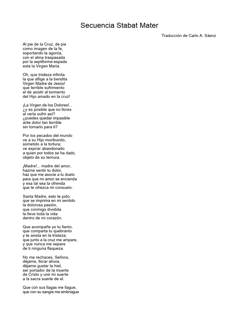 Secuencia Stabat Mater | PDF