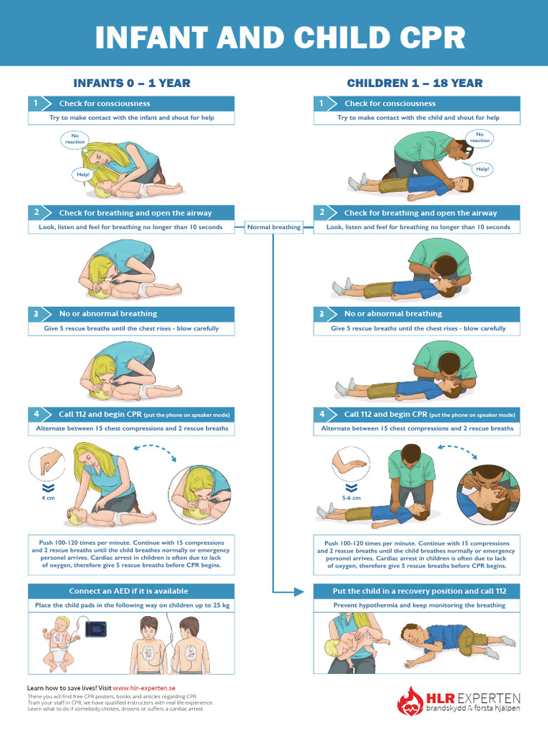 CPR Poster Infant Child A3 | PDF | Cardiopulmonary Resuscitation ...