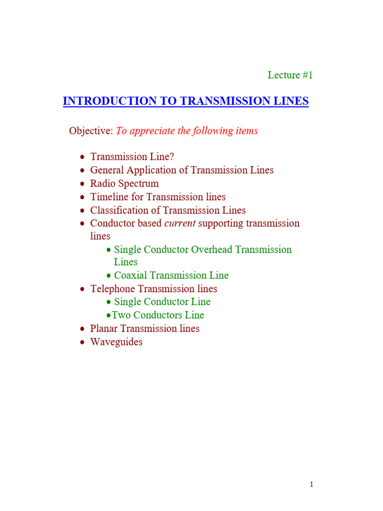 Introduction RF and MW - 1 | PDF | Transmission Line | Coaxial Cable