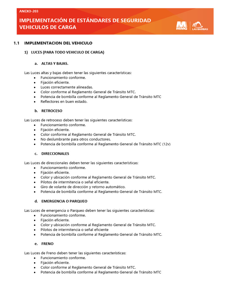 AXO-203 Implementación de Estándares de Seguridad Transporte de Carga | PDF | Neumático | Camión