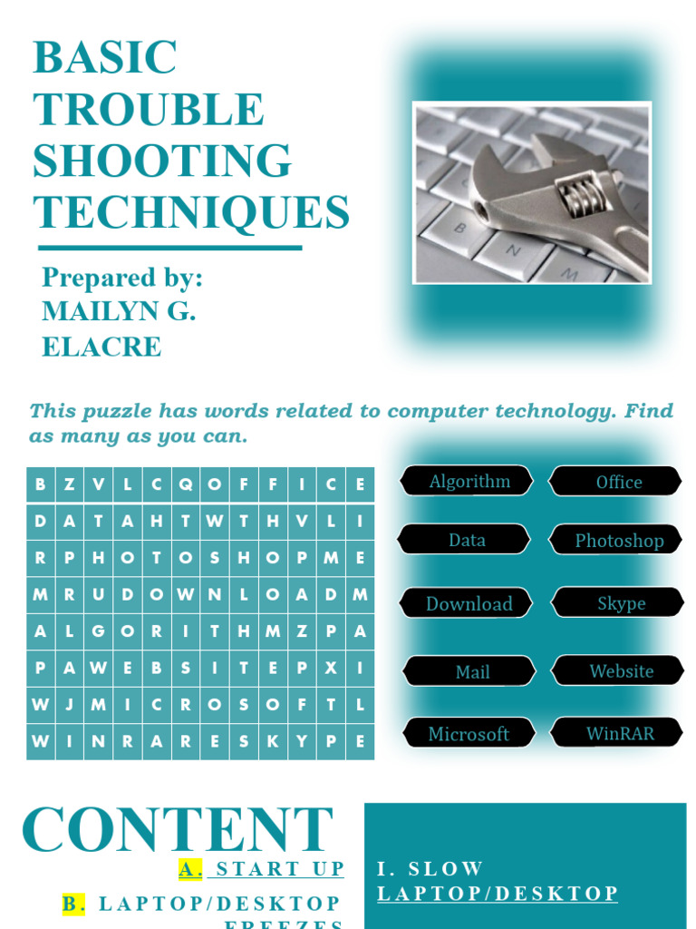 Basic Troubleshooting Techniques | PDF | Computer File | Microsoft Windows