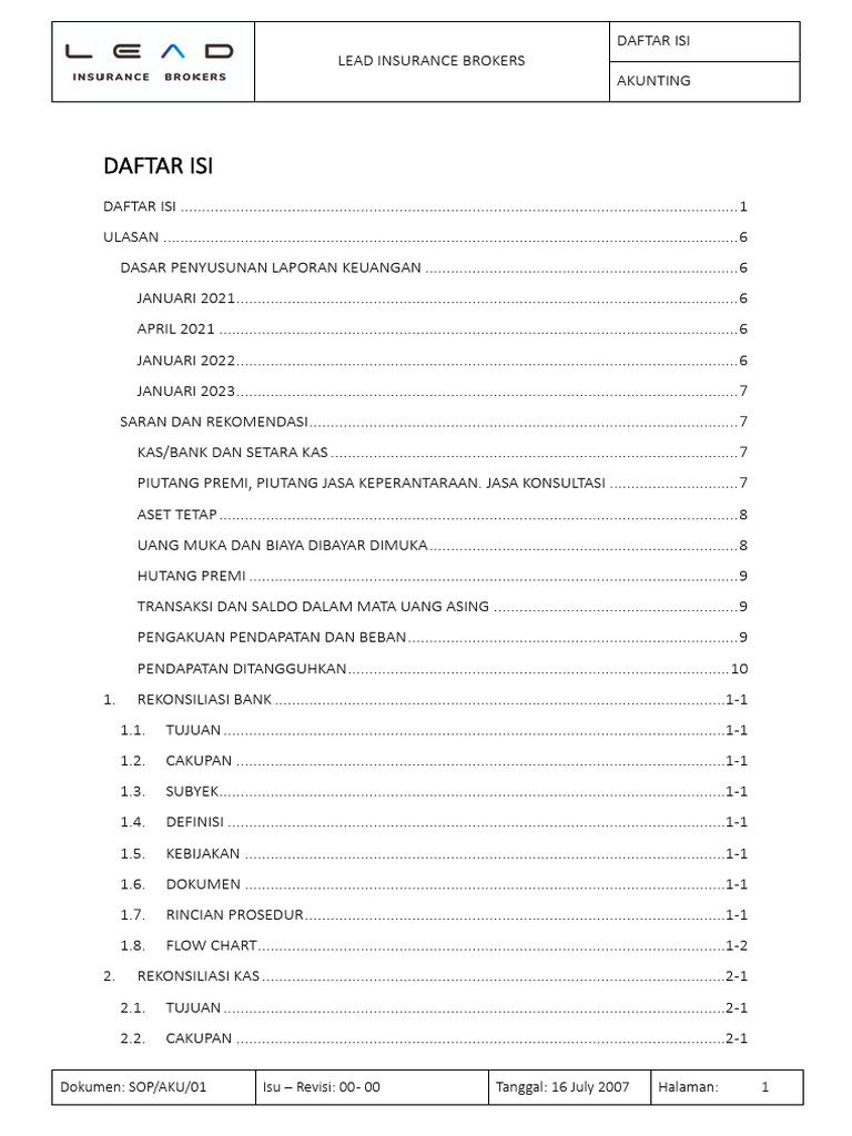 Lead Sop Final | PDF
