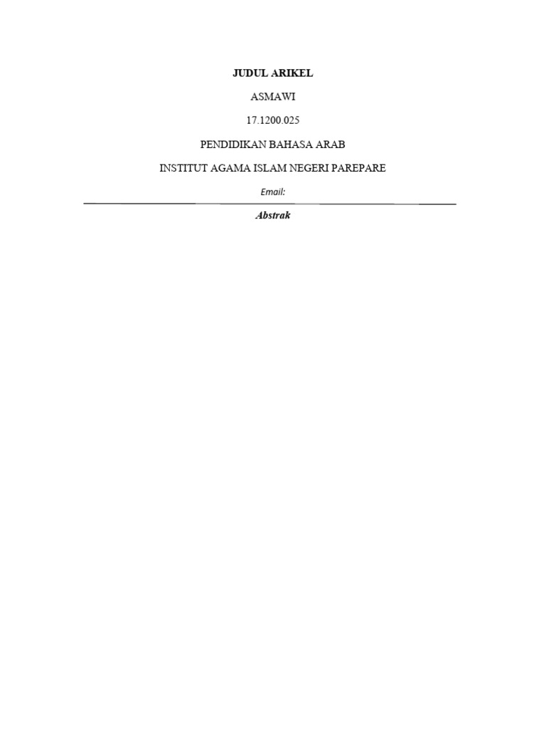 Artikel, Asmawi | PDF | Kajian Bahasa Asing | Sains & Matematika