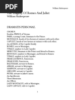 Romeo and Juliet Full Script | PDF