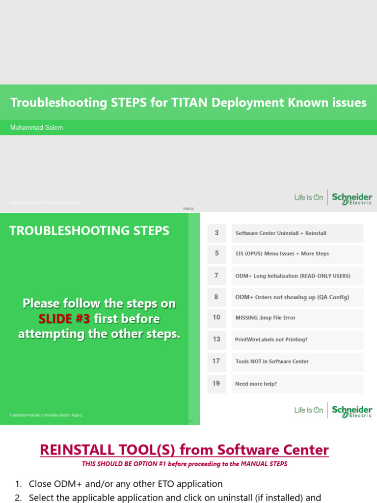 Troubleshooting STEPS For TITAN Deployment Known Issues V2.0 | PDF | Windows Registry ...