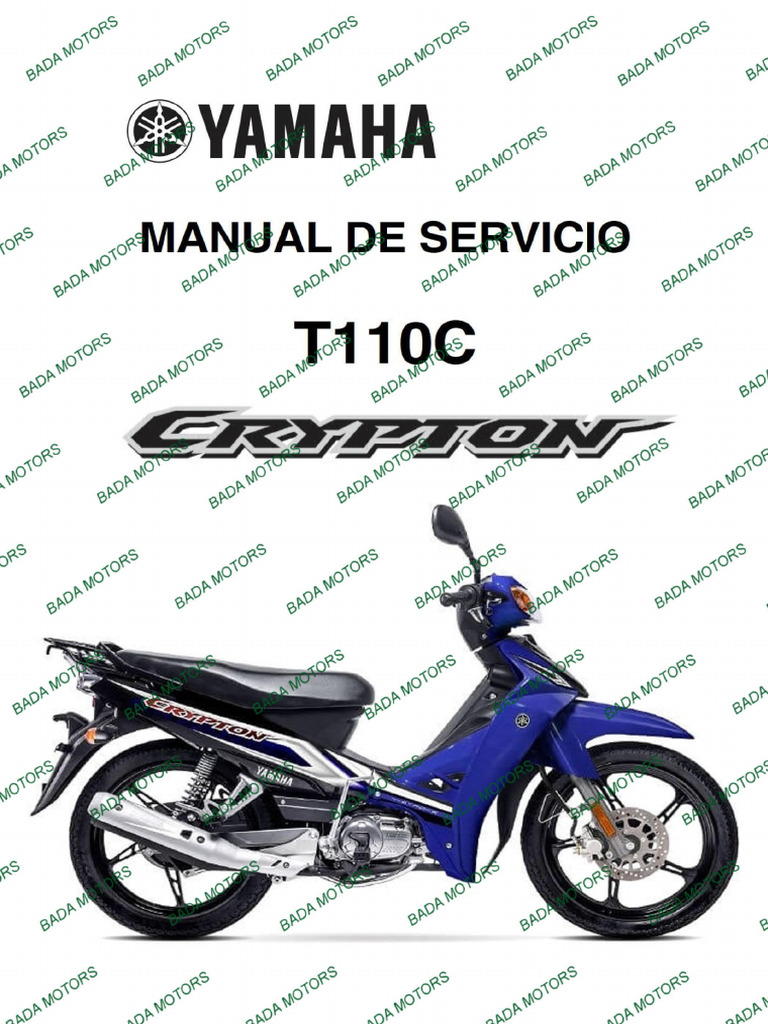 Yamaha T110 Crypton New Manual de Servicio | PDF