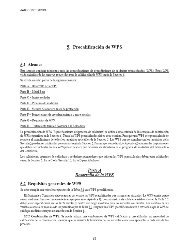 05 Precalificados de Wps | PDF | Construcción | Soldadura