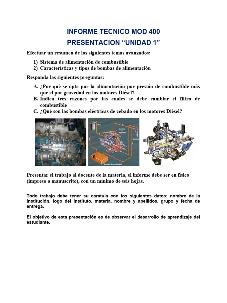 Informe Tecnico 1er Parcial Mod 400 | PDF