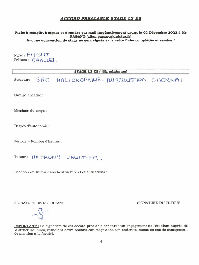 Accord Préalable | PDF