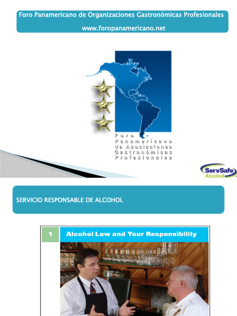Fundamentos Del Servicio Responsable de Alcohol Power Point | PDF ...