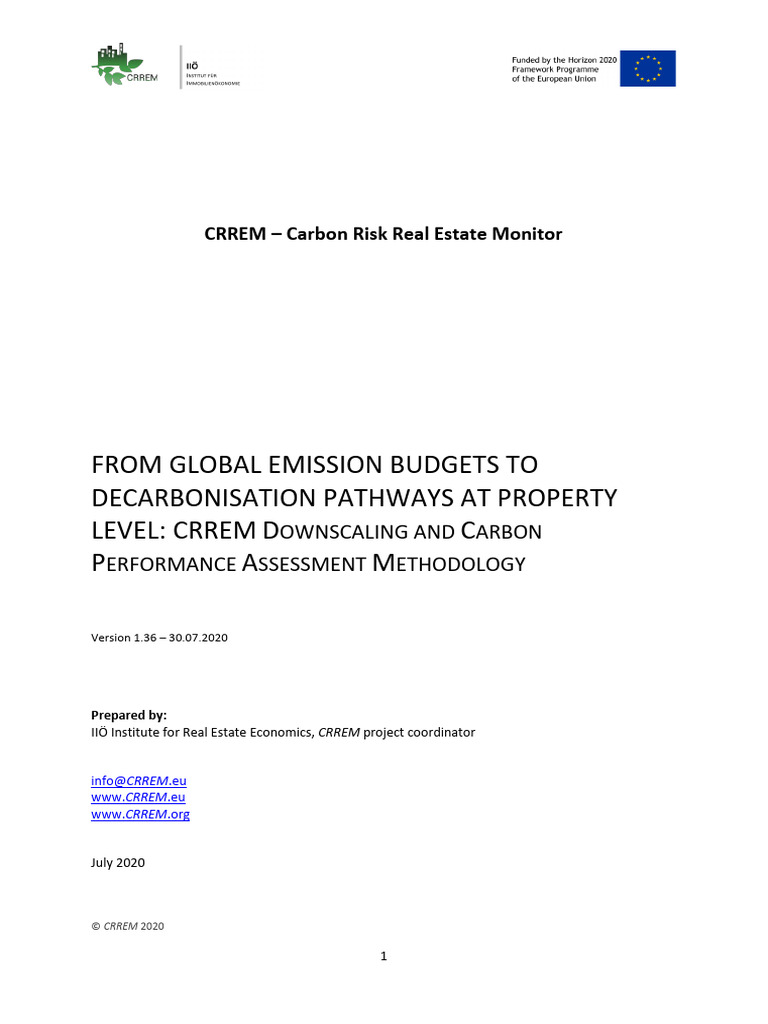CRREM Downscaling Documentation and Assessment Methodology | PDF | Climate Change Mitigation ...