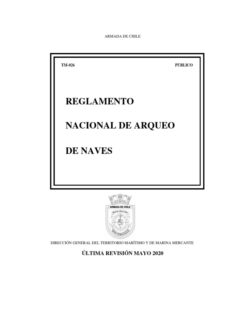 Reglamento Nacional de Arqueo de Naves | PDF | Volumen | Buques