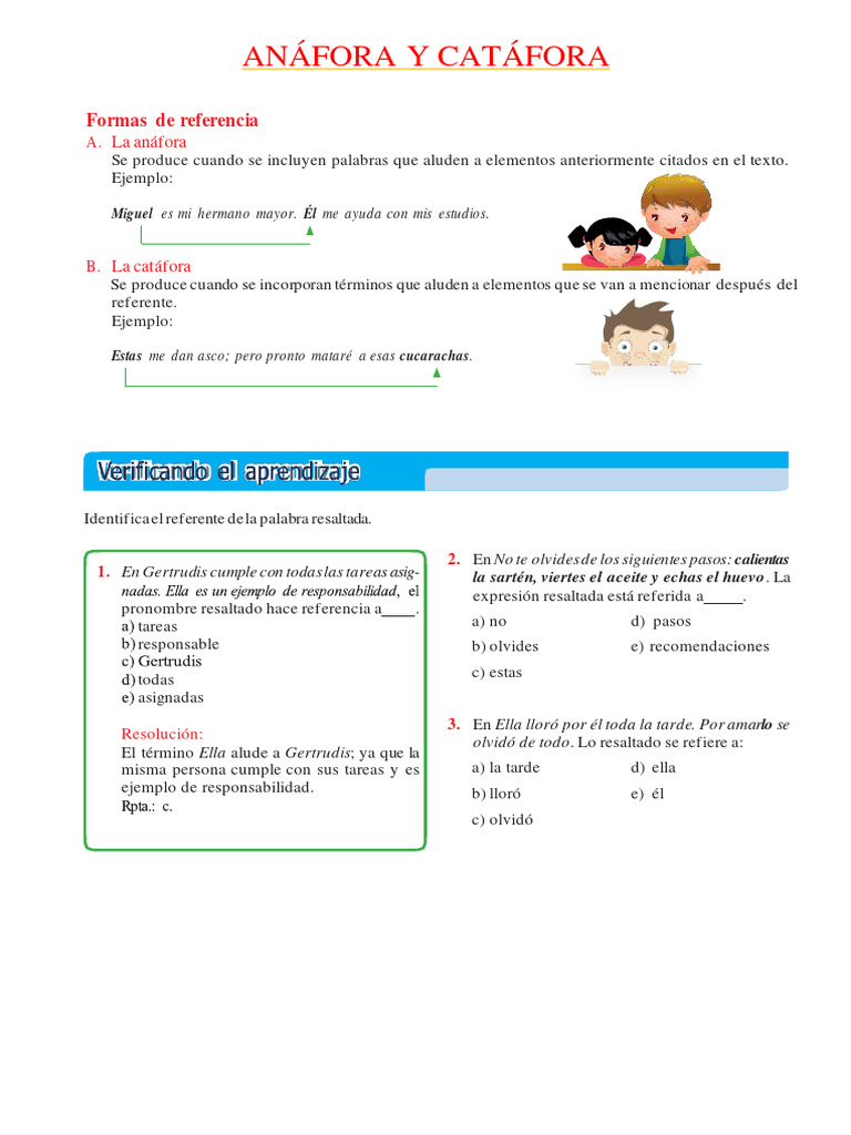 Anáfora y Catáfora | PDF