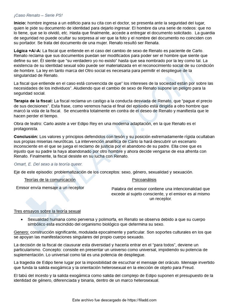 Casos - Serie PS | PDF | Complejo de Edipo | Heterosexualidad