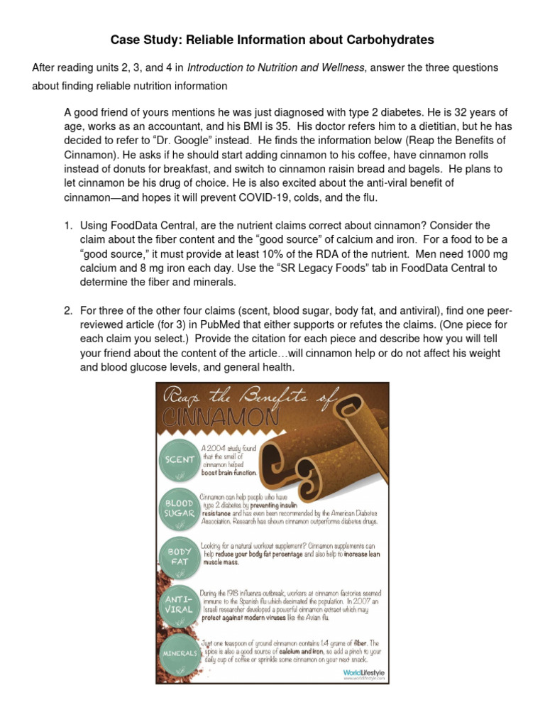Case Study On Carbs and Reliable Nutrition Information - Copy 1 3 | PDF ...