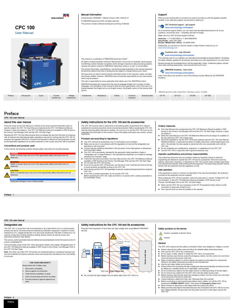 CPC 100 User Manual ENU | PDF | Electrical Connector | Power Supply