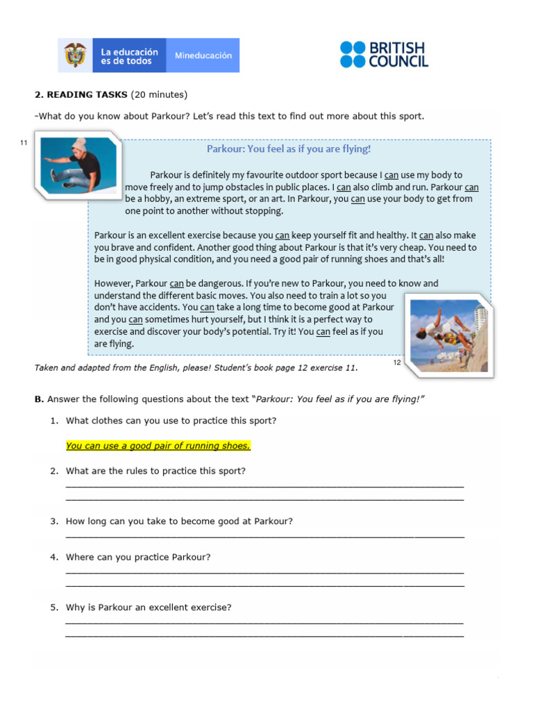 Parkour Reading | PDF