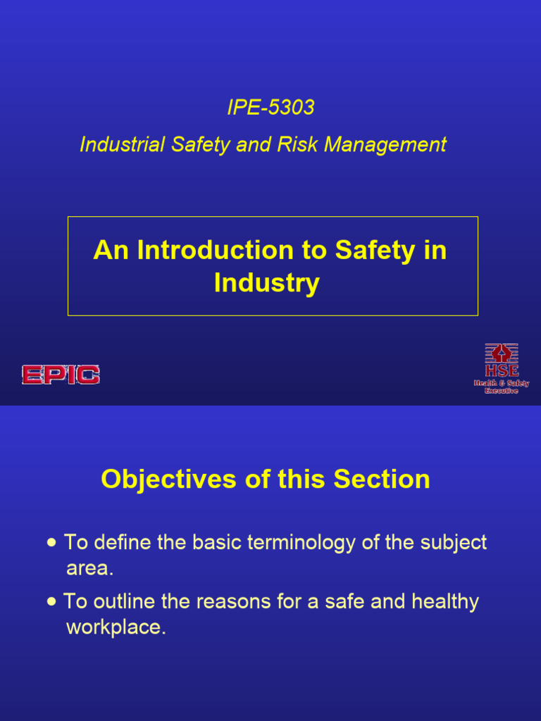 Introduction to Industrial Safety Management | PDF | Occupational ...