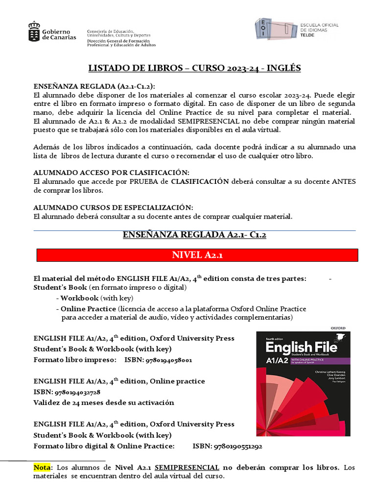 Libros de Texto 23-24 | PDF