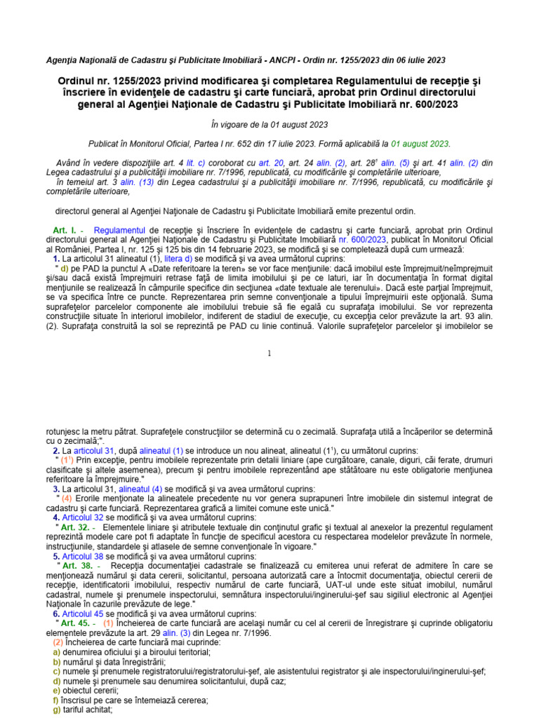 Ordin 1255 2023 | PDF