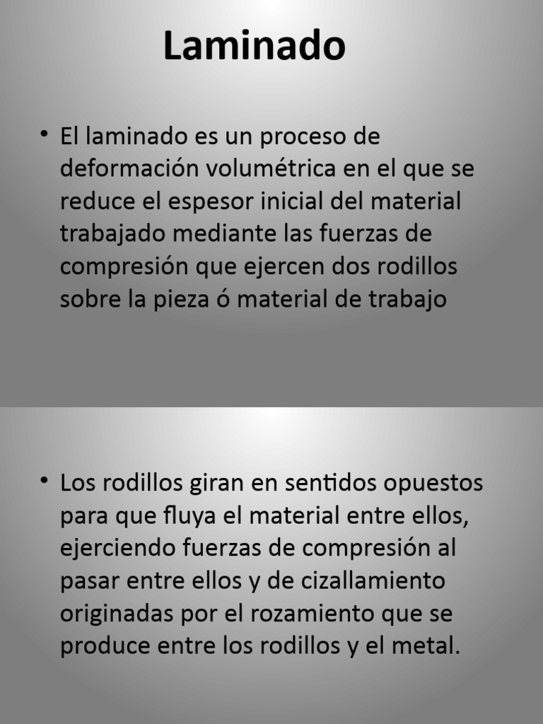Caracteristicas y Tipos de Laminado | PDF | Laminado (metalmecánica) | Acero