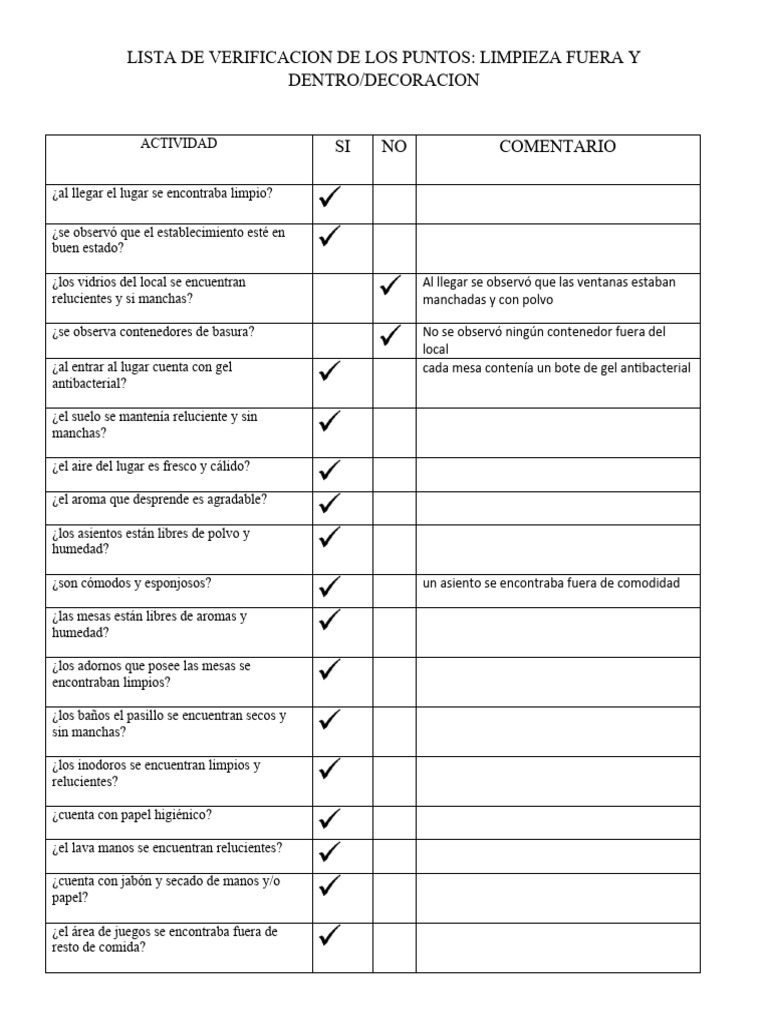 Lista de Verificacion 3 Y4 | PDF