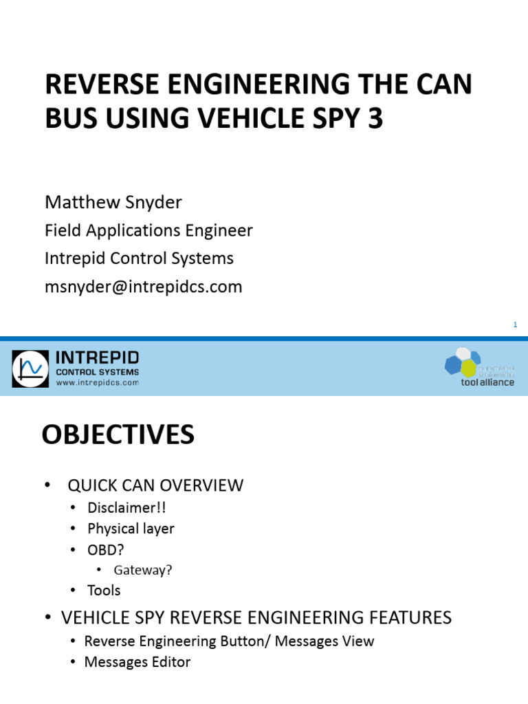 Reverse Engineering CAN Bus with Vehicle Spy 3 | PDF ...
