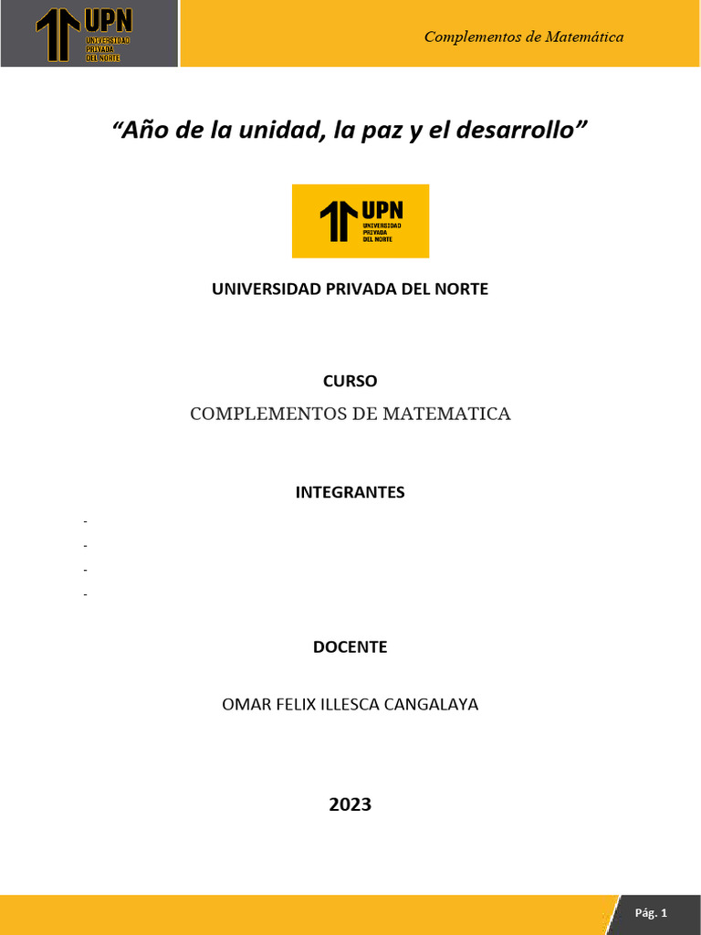 T2 - Complementos de Matemática UG | PDF | Matemáticas
