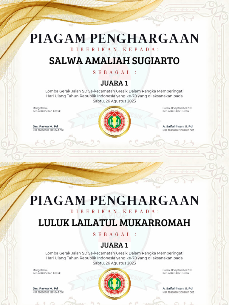 (Buat Banyak 1) Minimal Appreciation Certificate Template - 20230923 - 125706 - 0000 | PDF
