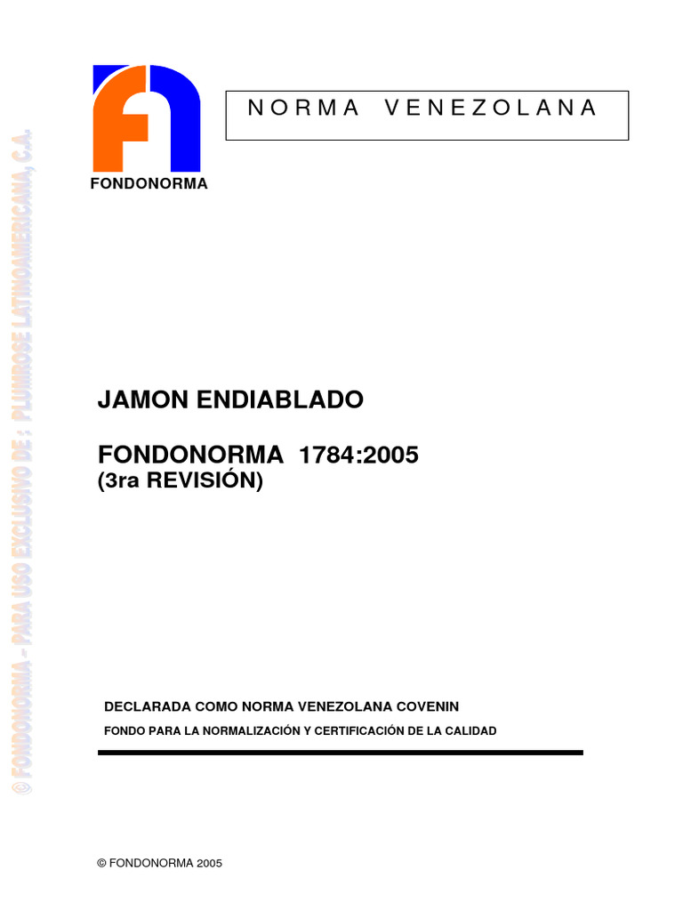 Jamón Endiablado 1784-2005 | PDF | Carne | Alimentos