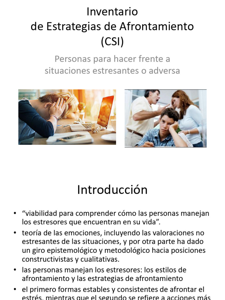 Estrategias de Afrontamiento del Estrés | PDF | Las emociones | Pensamiento