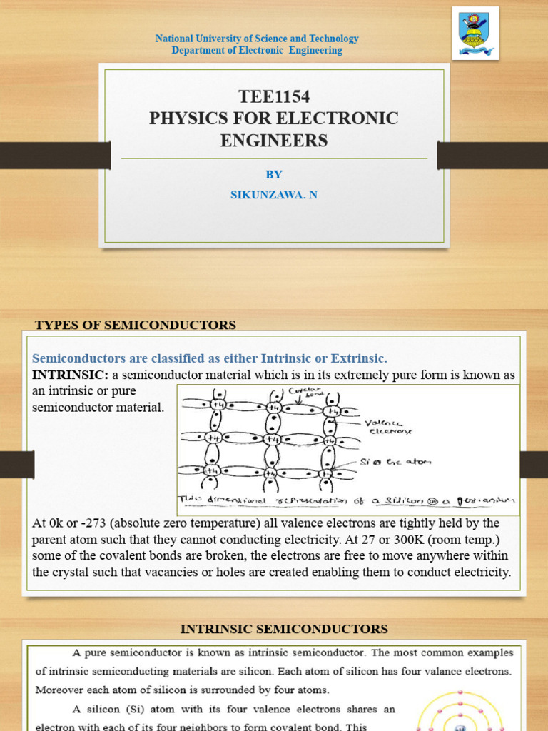 EEE1154 Physics For Electronic Engineers L2 | PDF | Semiconductors | Electrical Resistivity And ...